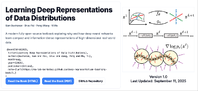 开放式教材Learning Deep Representations of Data Distributions 发布 - 返回官网